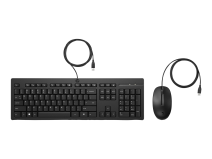 HP 225 Wired Mouse and Keyboard G2 B Black